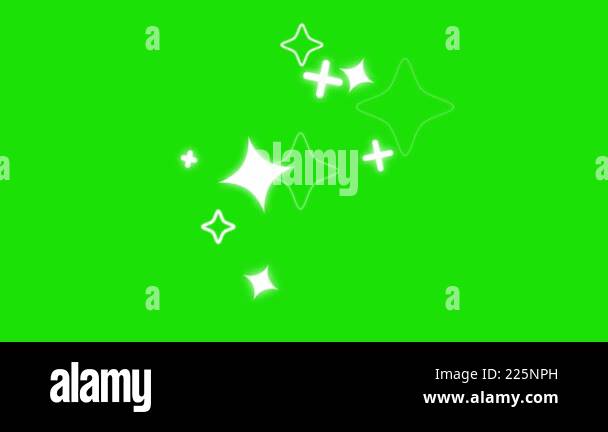 Twinkling stars animation, white cartoon, flat, vector, doodles style ...