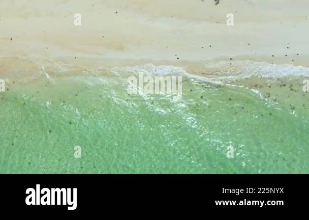 Beach with inshore waves. White sands with clear sea water. Bantayan ...