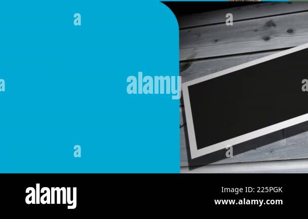 Animation of strong caucasian woman with weights on tablet screen and ...