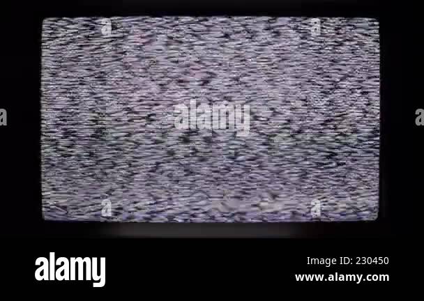 Electronic chaos Glitchy static digital TV noise and signal disruption ...