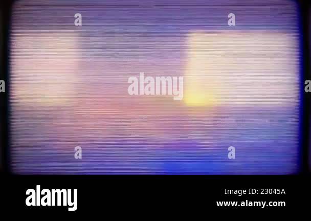 Electronic chaos Glitchy static digital TV noise and signal disruption ...