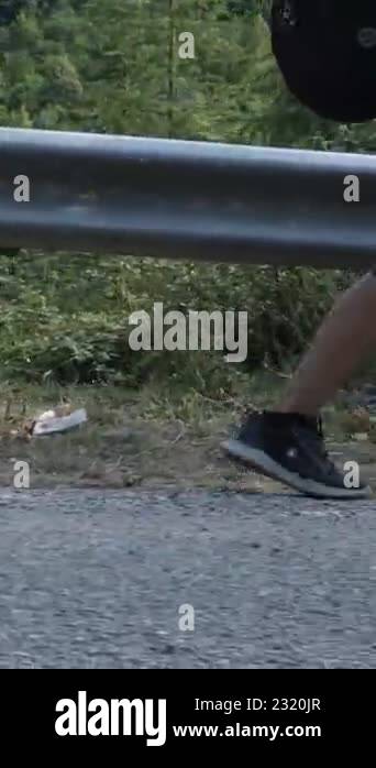 Foot On Ground, image of feet walking on asphalt ground, exploring ...