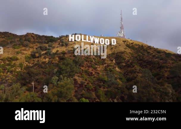 Hollywood Sign, Los Angeles USA OCt. 2023. Sunrise Aerial Hollywood ...