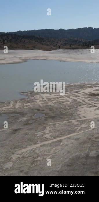 Aerial Accumulated Lake, artificial irrigation pond, water storage ...