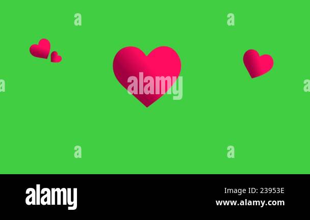 Flying heart animated illustration suitable for valentine background ...