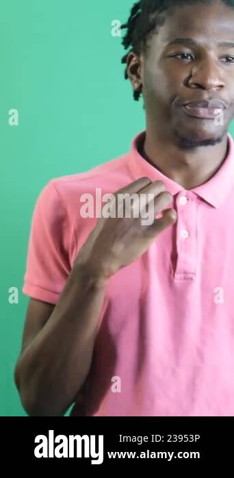 Image of black man trying to cool off feeling very warm, man body ...