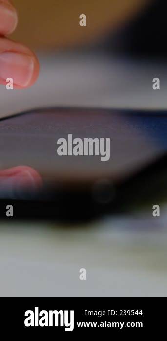 Reading and accepting the online agreement on the screen, drawing your ...