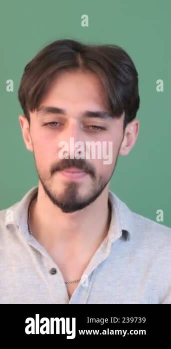 Man making rap gestures with his hands having fun green screen, cool ...