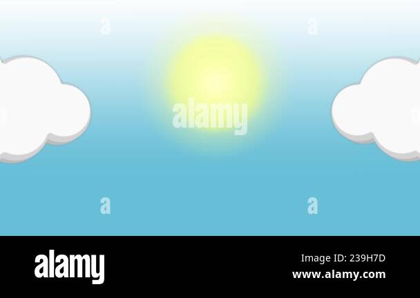 Dynamic Daytime Clouds Covering and Revealing the Sun Stock Video ...