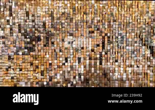 Gold disco party pattern. Yellow square sequin mosaic texture ...