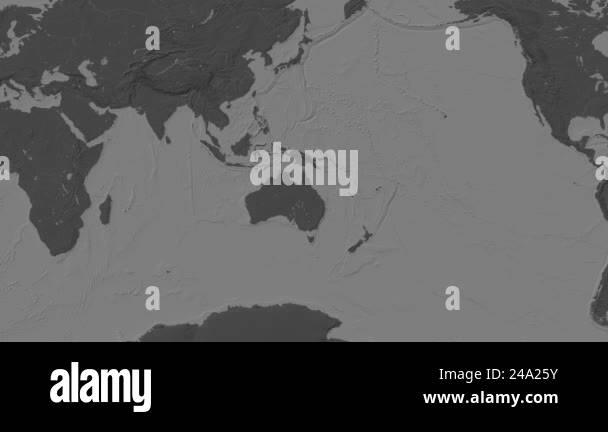 Western Pacific Ocean. Location diagram on a bilevel elevation map in ...