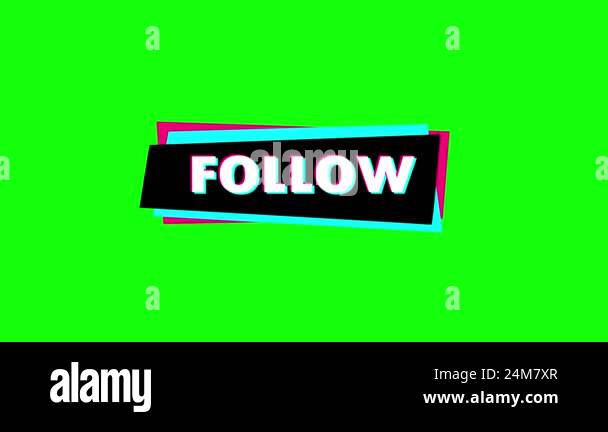 Follow. Frame in the style of the popular social media TikTok. For use ...