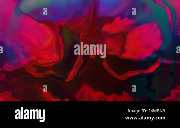 Dynamic abstract shapes blend with vivid colors creating visual ...