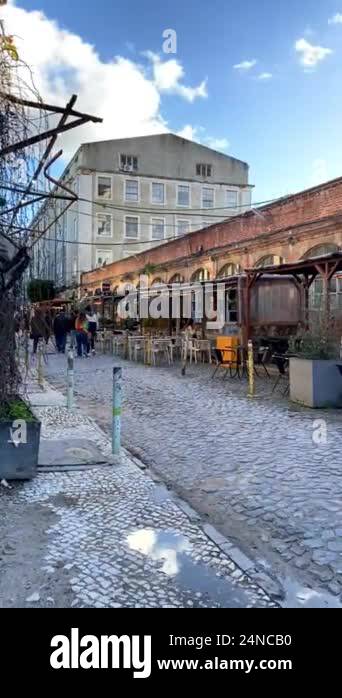 LX Factory, art center, famous tourist place, Lisbon, Portugal ...