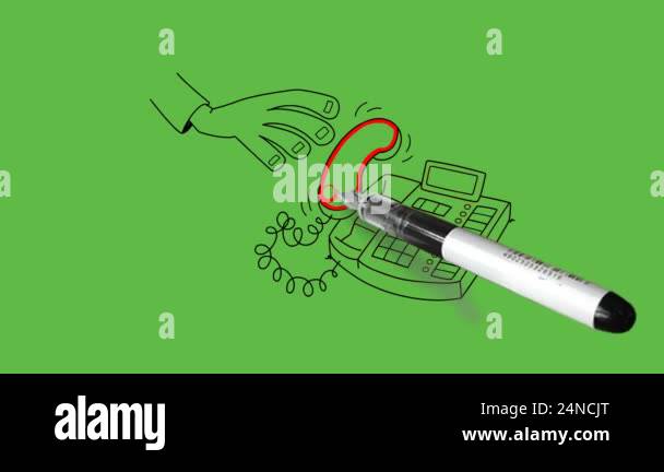 draw human hand of man wear shirt arm try to pick up red colour ...