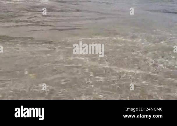 Calm sea waves with clear water foreground. 4k video with sound Stock ...