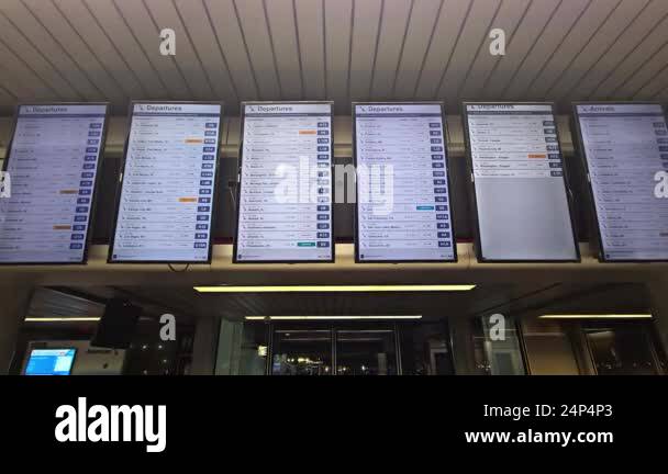 Airport departure and arrival flight boards, Digital flight information ...