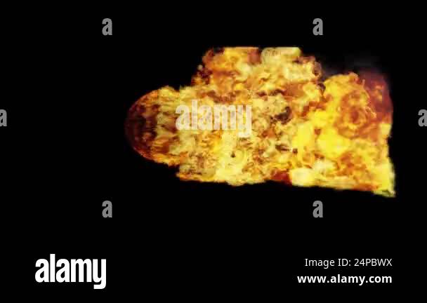 3d rendering of fire explosion simulation with alpha channel ...