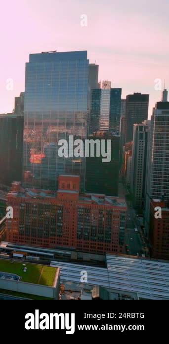 Chicago, Illinois, USA - June 01, 2024: Facades of Chicago's downtown ...