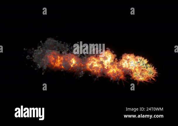 Planned explosions VFX element - 60 fps, 4K Pro Res with mask pass ...