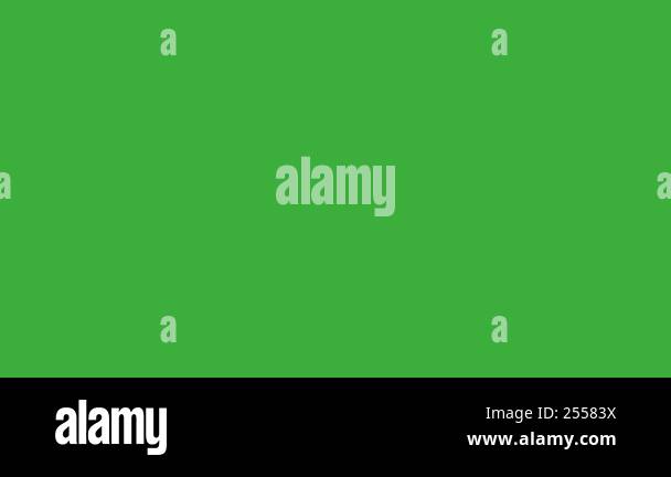 Looping video animation zigzag line moving on green screen background ...