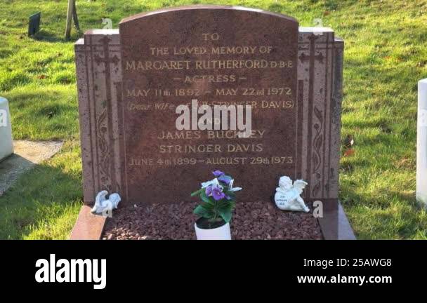 Grave Of Famous Actress Margaret Rutherford Aka Miss Marple At Gerrards