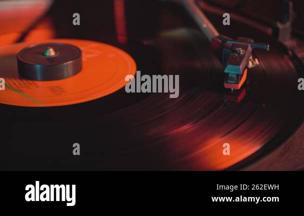 Milan, Italy 1 January 2025: Captivating turntable spinning a vinyl ...