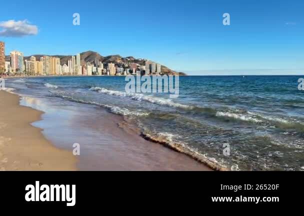 Benidorm, Spain; January 11, 2025: Enjoy the sun and golden sand of ...