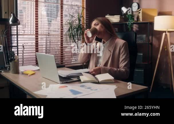 Overwhelmed Caucasian entrepreneur business woman girl female ...