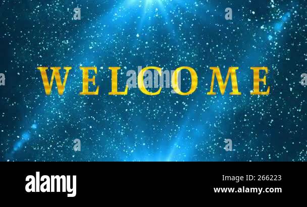 Gold Welcome text animation on a bokeh background in 4K. Welcome ...