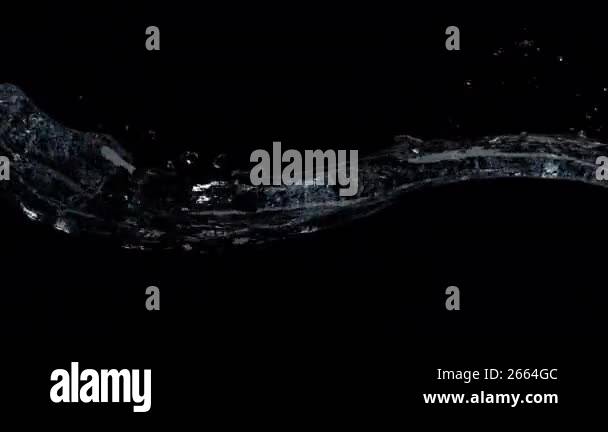 Movement of liquid or water on a plain background on a transparent ...