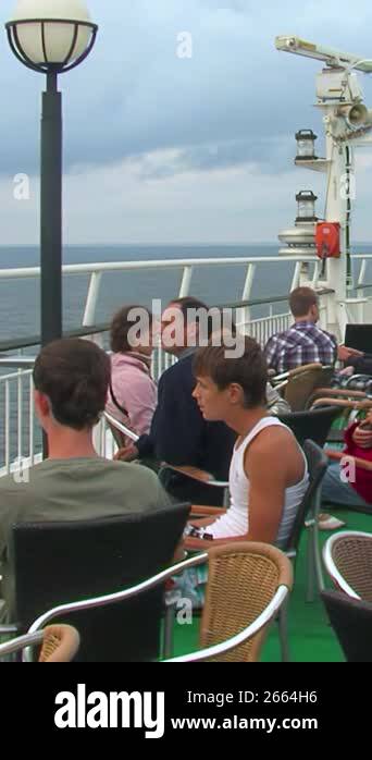 Latvia - Sweden - August 2, 2018: Video Set: A sea ferry from Latvia to ...