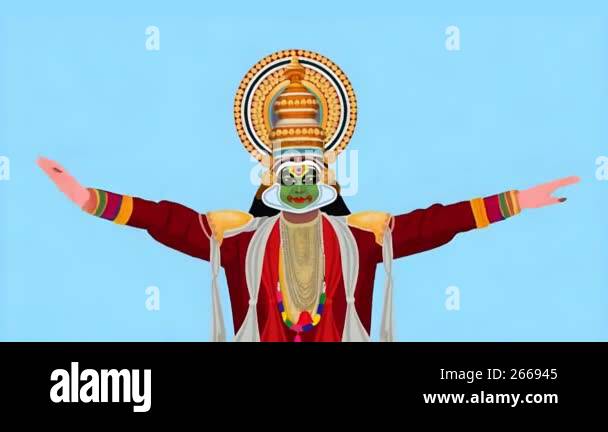 Kathakali Dance Face, traditional form of classical Indian dance ...