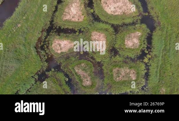 Aerial view of Engure lake Nature Park in summer, Engure, Latvia Stock ...