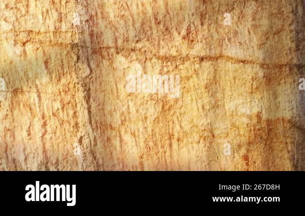 a video captures a blank stone cave wall, showcasing its rugged texture ...