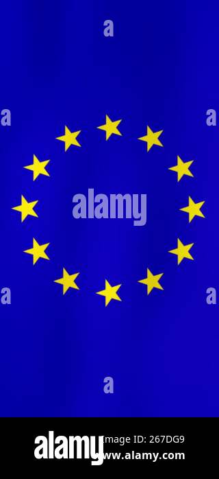 EU | National Flag Waving in The Wind | 4k Vertical Video | Realistic ...