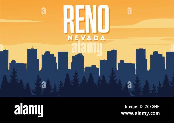 reno nevada with beautiful sky view Stock Video Footage - Alamy