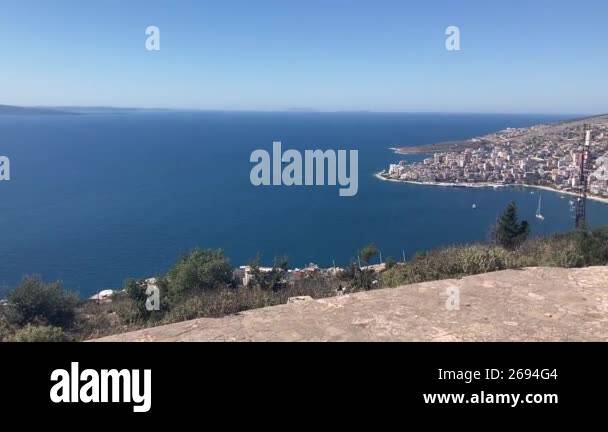 Albania: January 3rd 2025: Exterior street view in Saranda in Albania ...