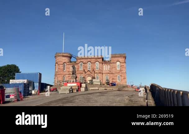 Inverness Castle in the city centre. Located on the banks of the River ...