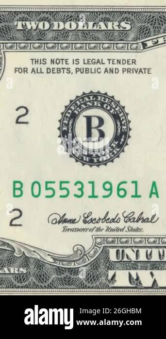 Slow vertical zoom-in capturing intricate details of Federal Reserve ...