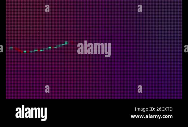 Movement of a chart dot pixels of the price of a share on a stock ...