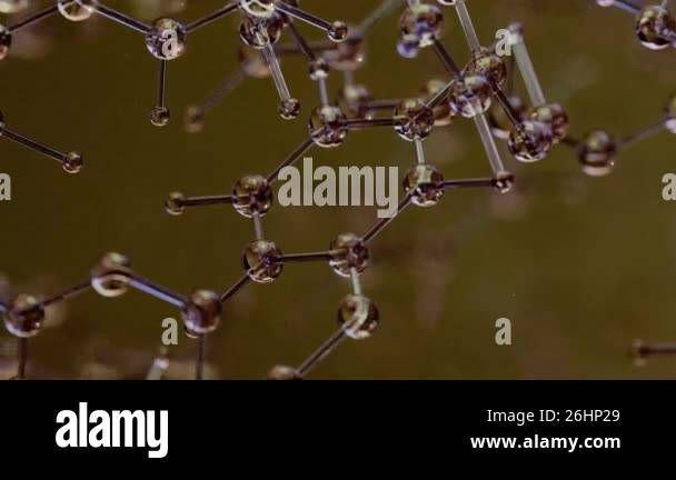 3d model of molecule, rotating molecular structure, looped video Stock ...
