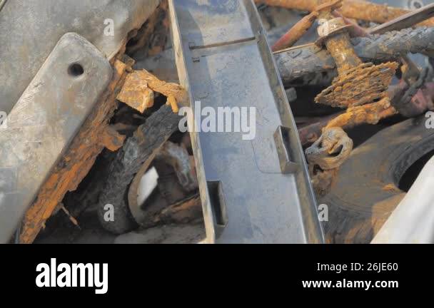 Closeup shot of a pile of waste showing the worldwide pollution problem ...