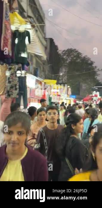 PUNE, INDIA, December 25, 2024 : Crowd of People for shopping at Tulshi ...