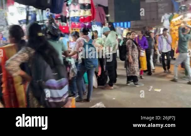 PUNE, INDIA, December 25, 2024 : Crowd of People for shopping at Tulshi ...