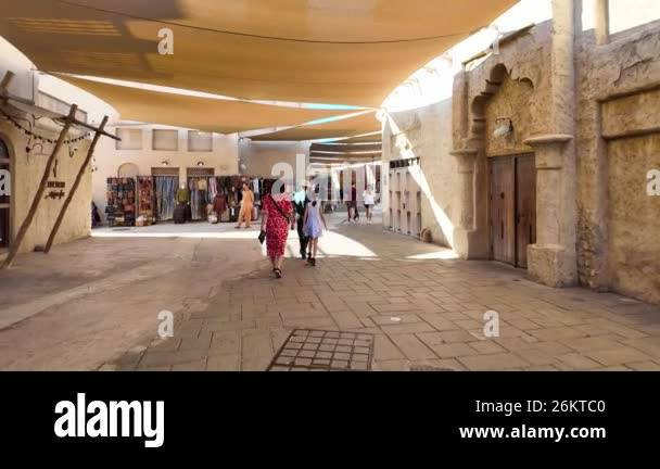 Dubai, UAE - 13 Nov 2024: Al Seef, waterfront promenade in Dubai's Al ...