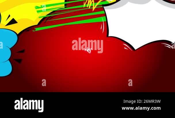 Cool cartoon background animation, comic book backdrop video. Retro ...