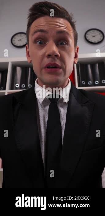 Young european handsome Businessman entrepreneur hating You in office ...