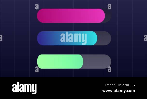 Stock market graphs animated loopable 4K bg. Progress bar graphs ...