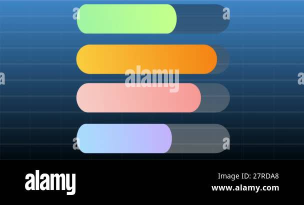 Stock market graphs animated loopable 4K bg. Progress bar graphs ...